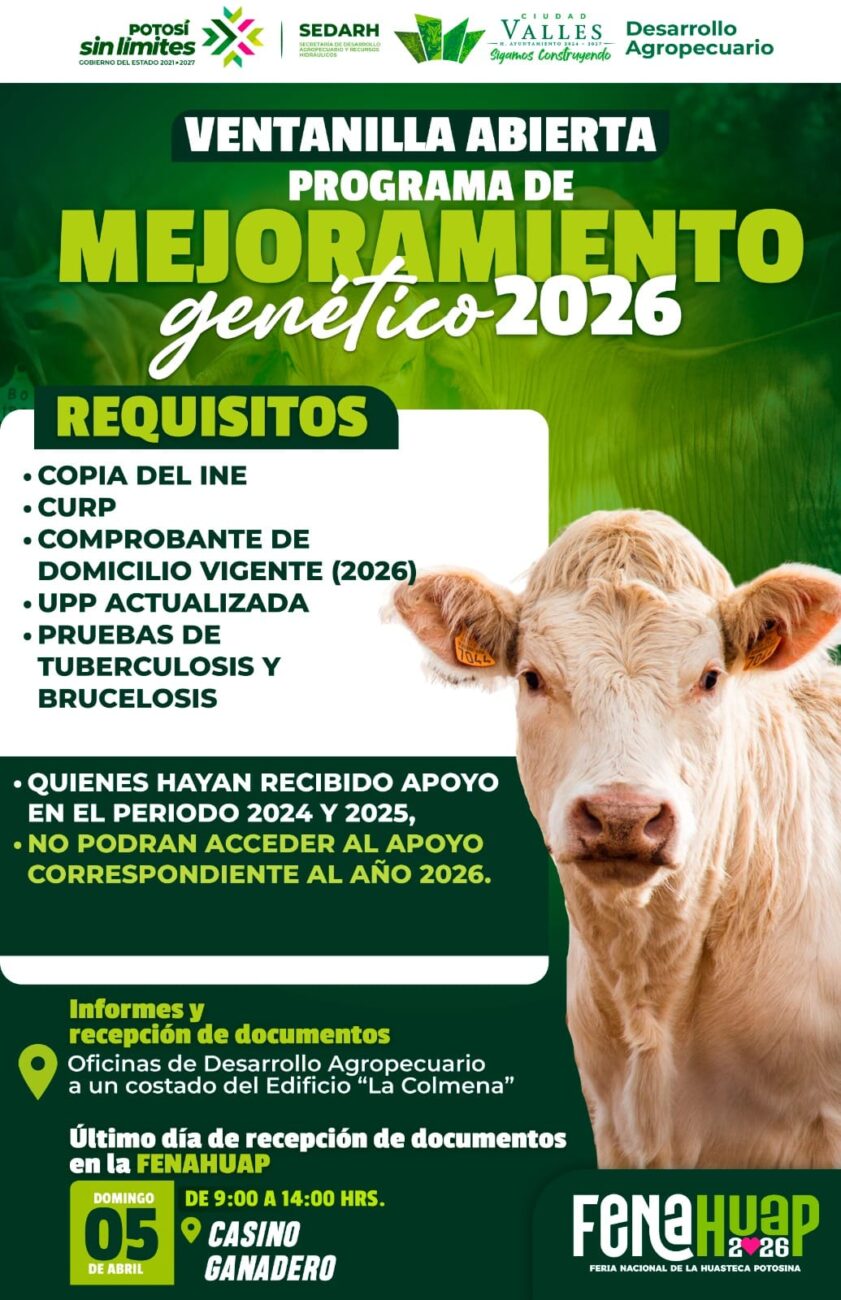 Programa de Mejoramiento Genético 2026 en la FENAHUAP — Amanecer Huasteco